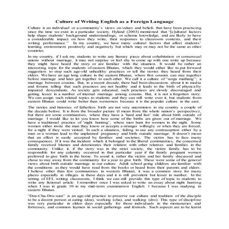 Culture of writing english as a foreign language | DOCX