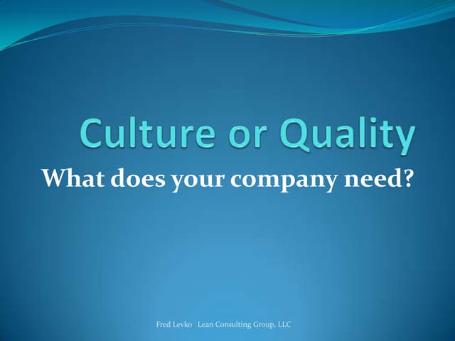Quality Culture | PPTX