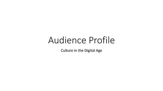 Audience Profile | PPT