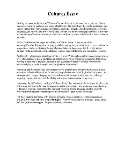 Mexican Culture Essay | PDF