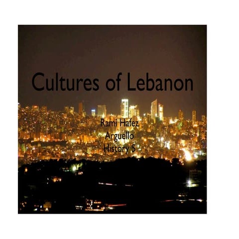 Cultures of lebanon | KEY