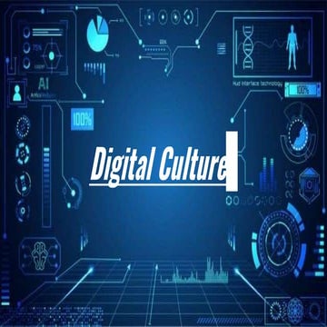 Digital culture in Culture studies | PPT