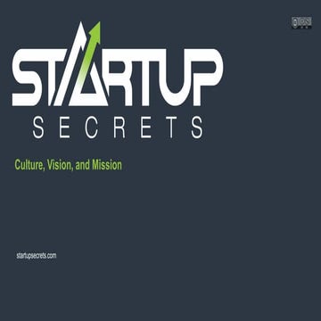 Culture, Vision, and Mission | PPTX