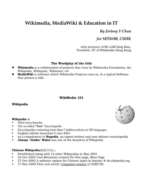 Reusing Contents On Wikimedia: Notes | PDF