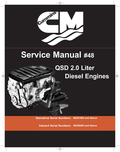 Mercury MerCruiser D1.7L DTI (0M055001 and Above) Service Repair Manual ...