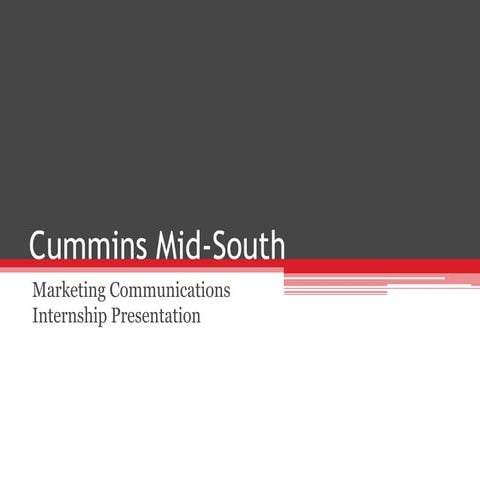 Cummins Mid South Internship Final Review | PPTX