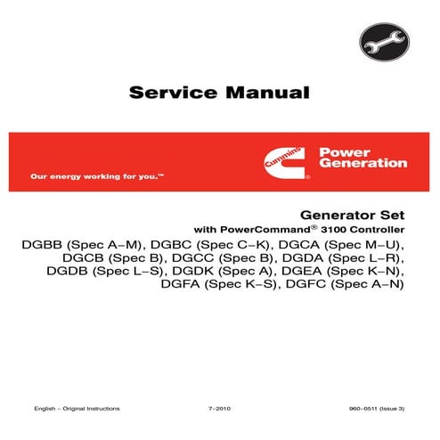 Cummins Onan C16 D6 Generator Set Power Start 0500 Control Service Re…