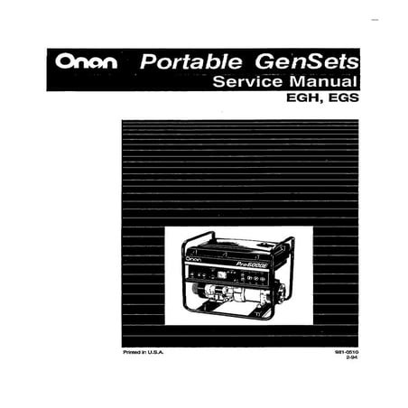 Cummins onan egh generator set service repair manual | PDF