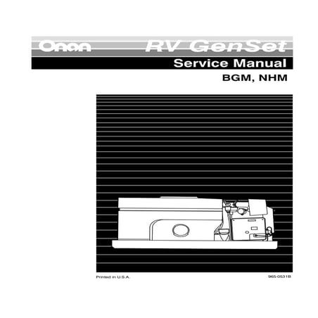 Cummins Onan NHM Generator Set Service Repair Manual.pdf