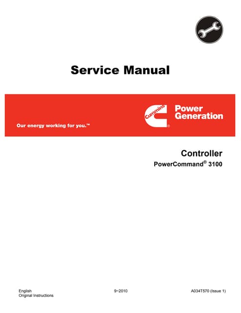 Cummins Onan Power Command 3100 Controller Service Repair Manual Pdf