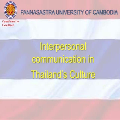Commmunication in thai culture | PPT