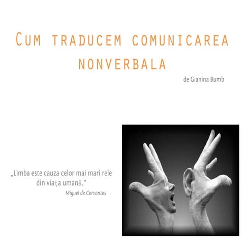 Cum traducem comunicare nonverbala | PDF