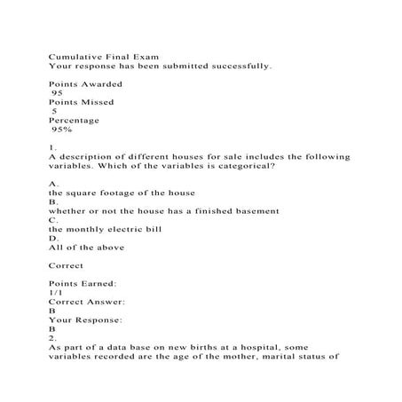 Cumulative Final ExamYour response has been submitted successful.docx