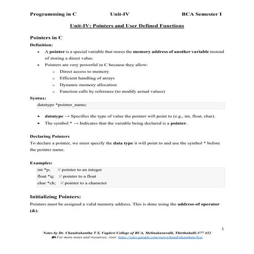 Solved First Semester B.C.A. C Programming Question Paper – Jan/Feb ...