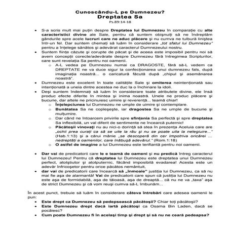 Cunoscându l pe dumnezeu dreptatea 1 | PDF