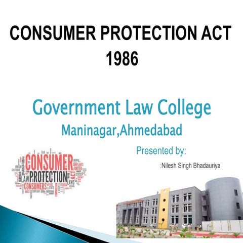 Consumer protection act 1986 | PPTX