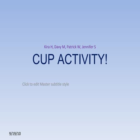 Cup activity! (2) | PPT