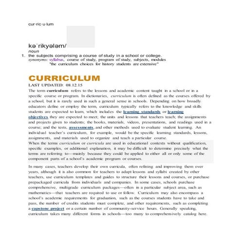 Preparing the curriculum planning or creating | PPTX