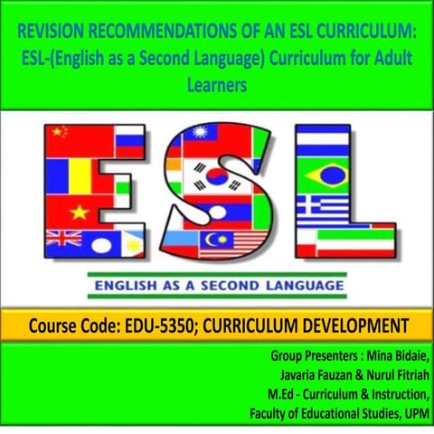 ESL Curriculum.development presentation | PPTX