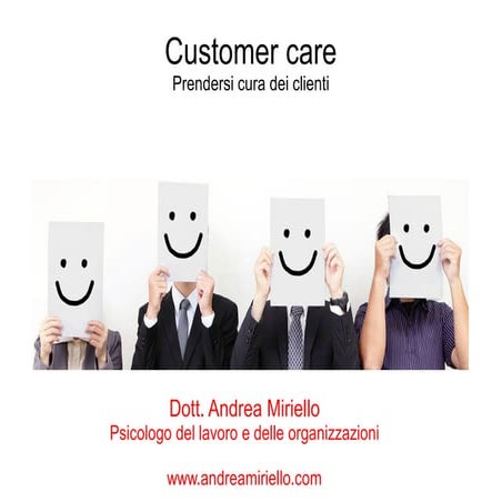 Cura del cliente: Principi base per Venditori e Addetti al Customer ...