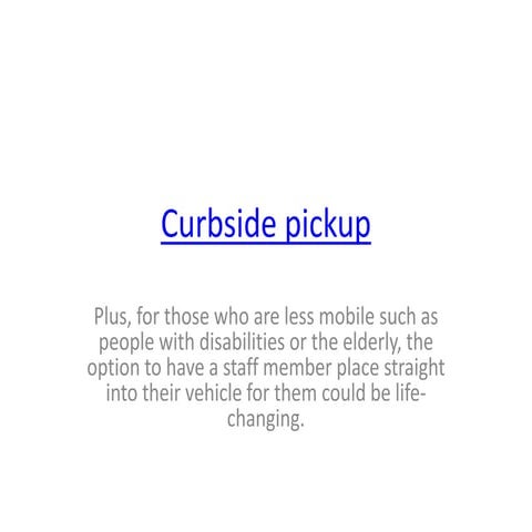 Curbside pickup | PPTX