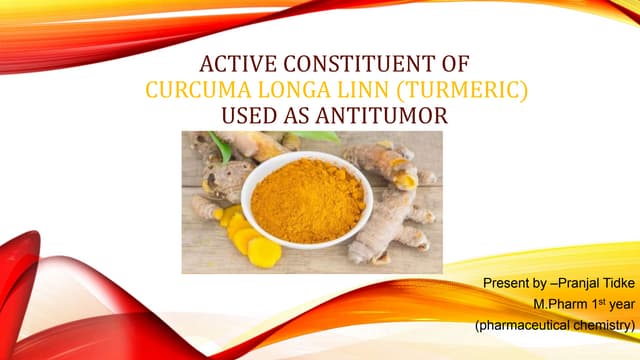 curcumin Longa ppt | PPTX