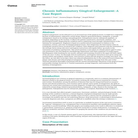 Chronic Inflammatory Gingival Enlargement | PDF