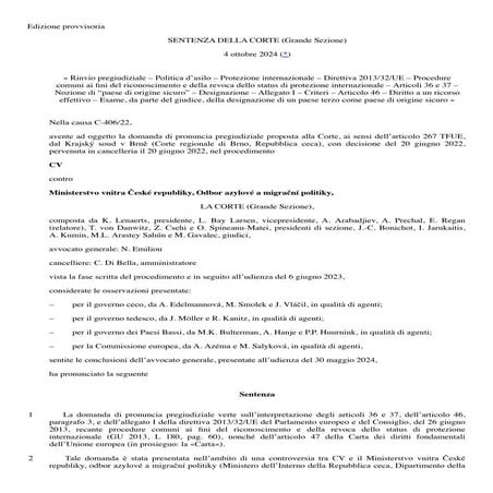 La sentenza della Corte di giustizia Ue (in Italiano) | PDF