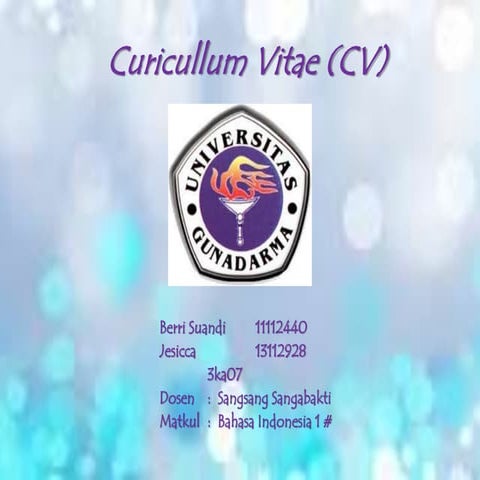 Curicullum Vitae (CV) | PPTX