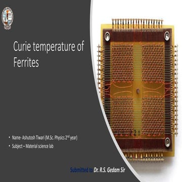 Curie temperature of ferrites | PPTX