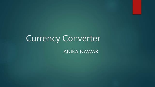 currency convertor ppt by amit kumar.pptx