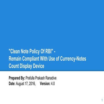 Currency notes count display | PPT