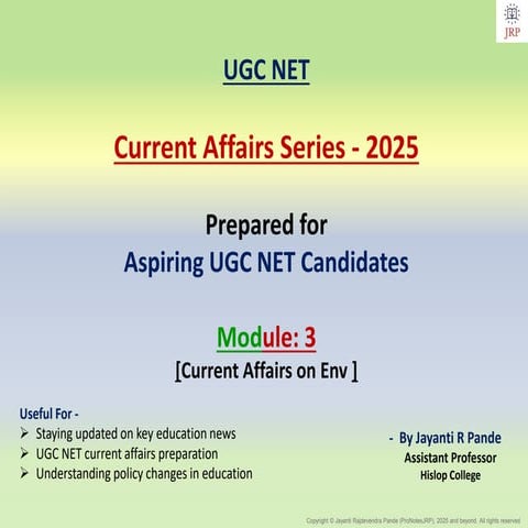 UGC NET 2025 Current Affairs Module 3.pdf