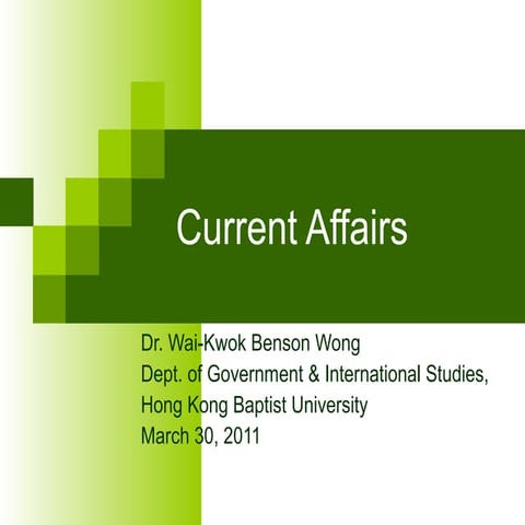 Current affairs (2011) | PPT