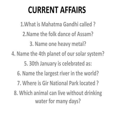 Current affairs Gk | PPT