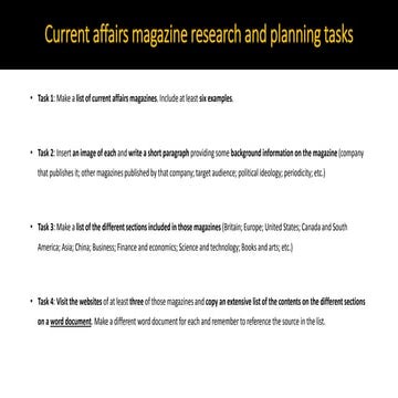 Current affairs magazine | PPT