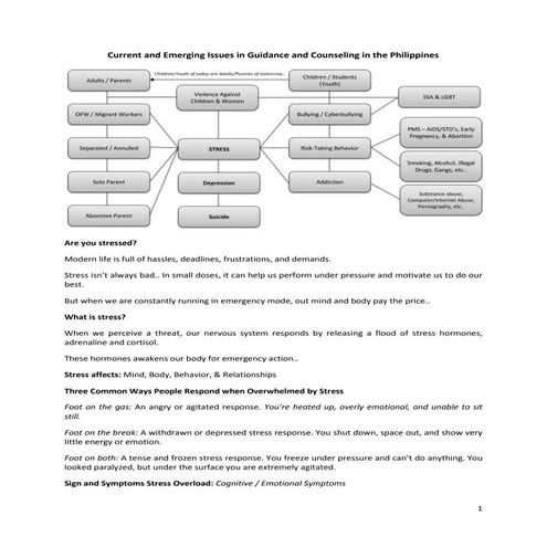 Current and emerging issues in guidance and counseling in the ...
