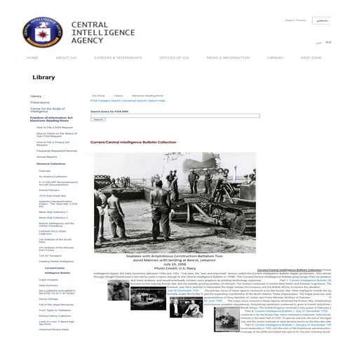 Current central intelligence bulletin collection cia foia (foia.cia.gov ...