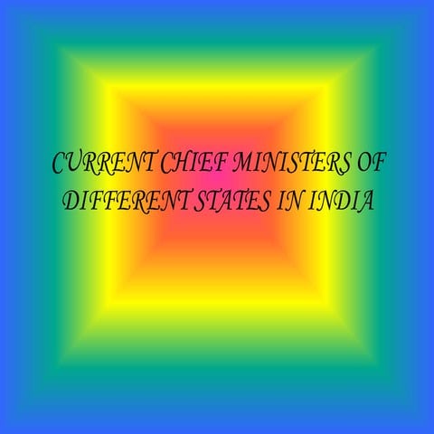 Current chief ministers of different states in india | PPTX