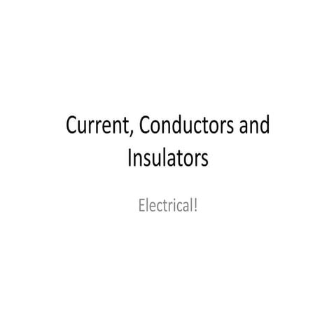 Current conductor insulator | PPT