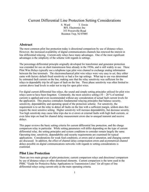 Transmission line protection principles | PDF