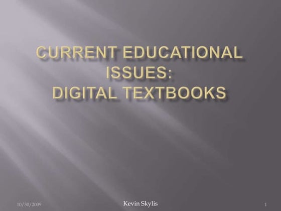 Current Educational Issue Powerpoint | PPT