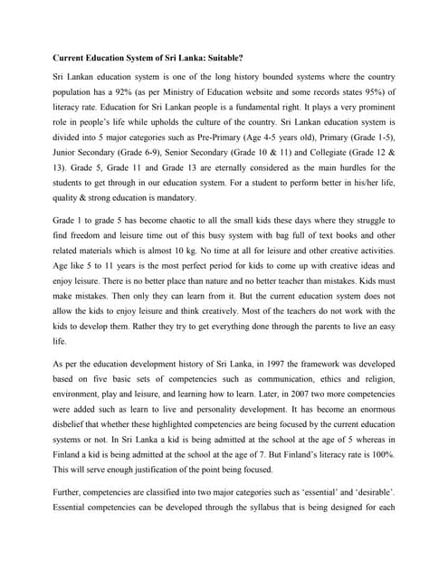 Higher Education System of Sri lanka and Cuba | PPT
