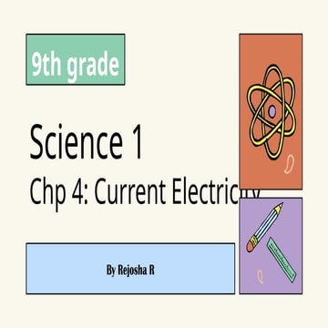Comprehensive 9th Grade Science Presentation on Current Electricity ...