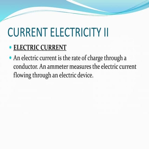 Current electricity ii form 3 | PPT
