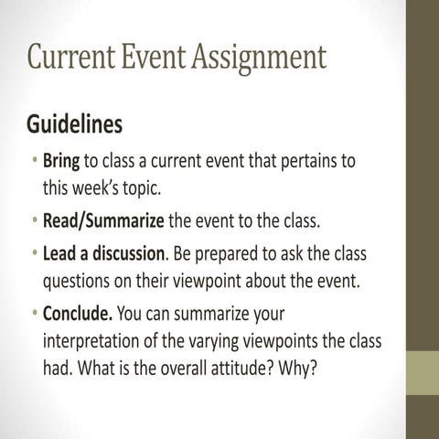 Current event assignment | PPT