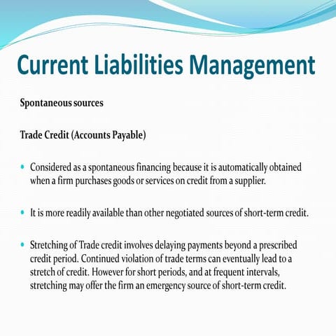 Current liabilities management | PPT