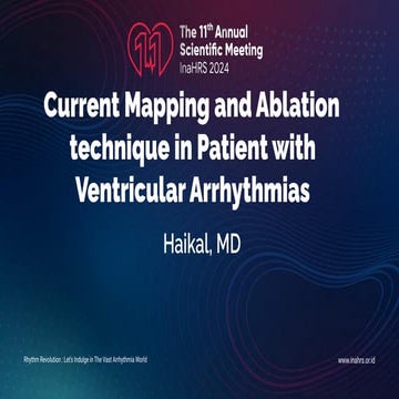 Current Mapping and Ablation technique in Patient with Ventricular ...
