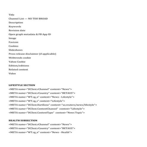 Current metadata | DOCX