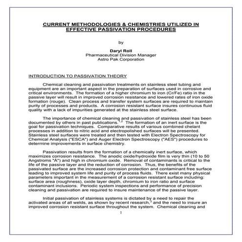 Astm a380 ss pickling_passivation | PDF